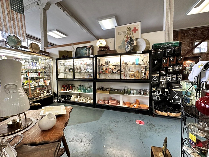 Curated chaos at its finest&mdash;each display case a miniature department store of memories. One person's knick-knack is another's conversation piece.