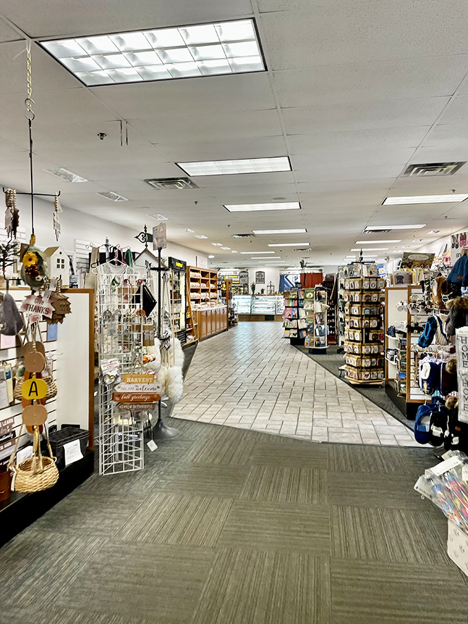 Beyond the dining room lies a treasure trove of Amish crafts and goods. Like a souvenir shop that actually sells things you'd want to own.