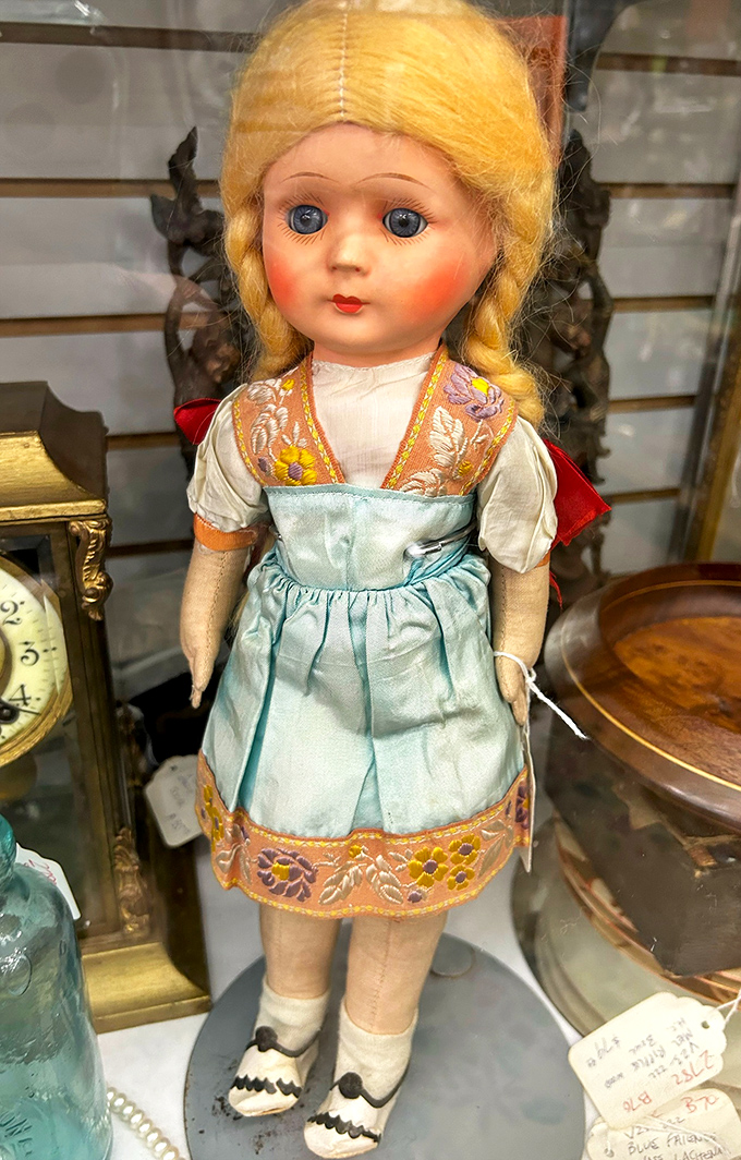 Those eyes have seen things. This vintage doll probably knows all your secrets before you even tell them.