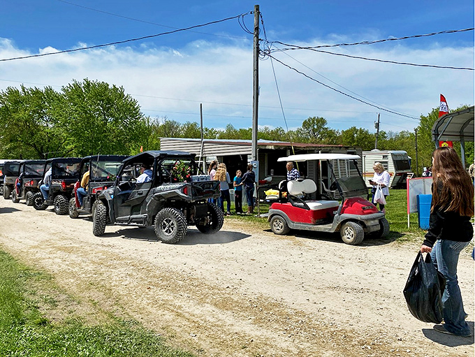 The flea market highway system &ndash; two tire tracks leading to undiscovered treasures. Every vendor along this path holds potential discoveries.