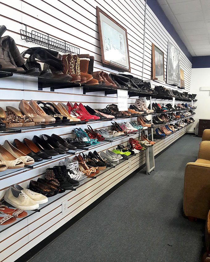 Shoe paradise! From practical flats to party-ready heels, these footwear veterans are ready for their second dance across the ballroom floor.