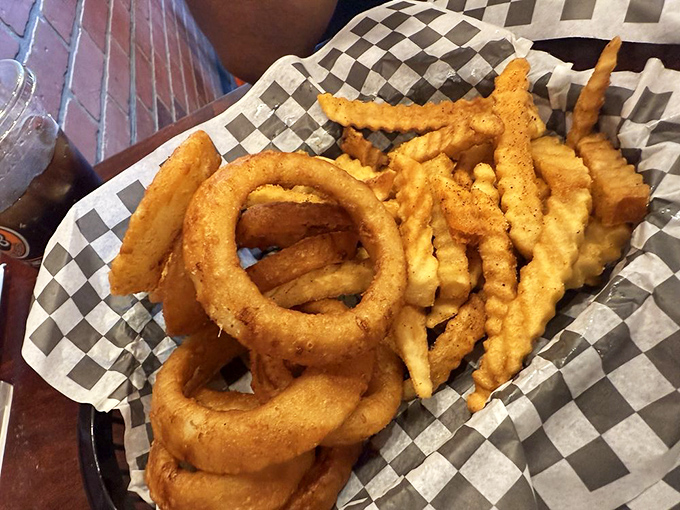 Crispy, golden fries and onion rings&mdash;the supporting actors that sometimes steal the show.