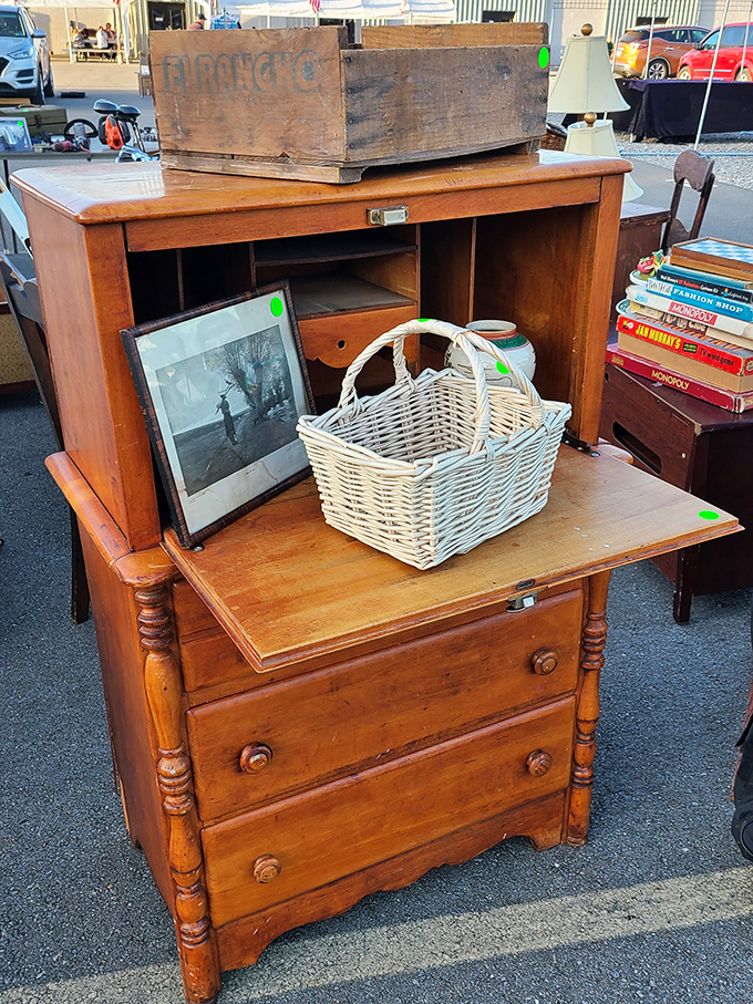 This isn't just furniture; it's history with drawers. That antique dresser has probably seen more family secrets than your therapist.