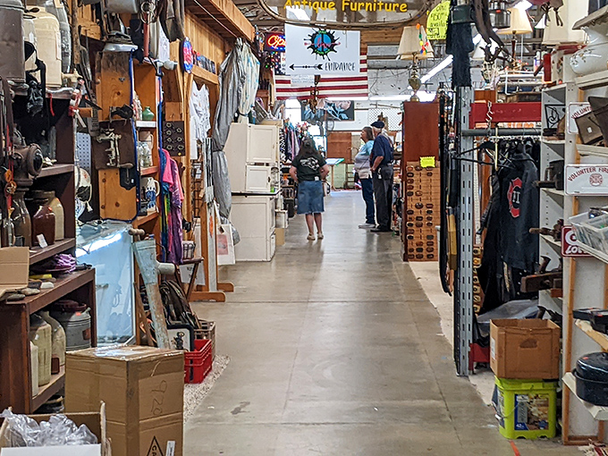 The thrill of discovery lurks around every corner. Those boxes might contain someone's forgotten keepsakes or your next conversation piece.