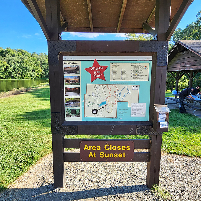 You are here&mdash;four words that remind you you're exactly where you need to be, at least until sunset.