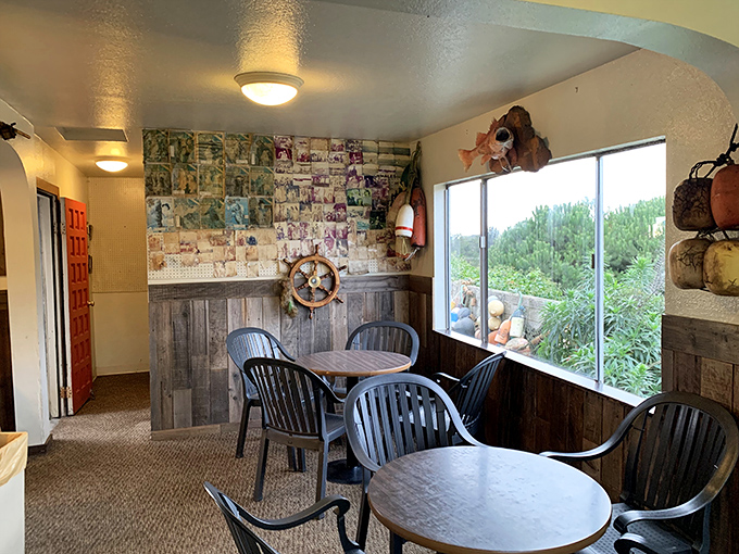 Maritime memorabilia covers every surface, creating that perfect "we've-been-here-forever" vibe that no corporate designer could replicate.