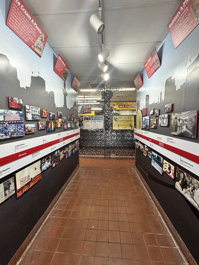 Walking this hallway of memories feels like strolling through South Carolina's culinary hall of fame, where famous visitors and locals share equal billing.