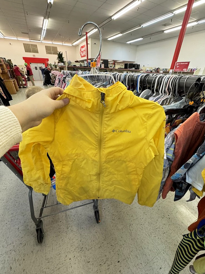 "Hello, sunshine!" This Columbia jacket is ready for Oregon drizzle at a fraction of retail. Weather protection without the sticker shock.