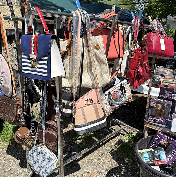 Handbag heaven for the savvy shopper&mdash;where designer-inspired purses hang like fashionable fruit, ripe for the picking at fraction-of-retail prices.