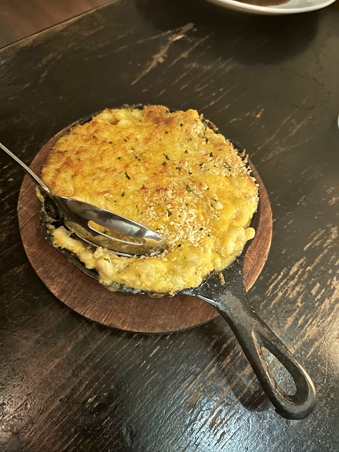 Mac and cheese in a cast-iron skillet isn't just food&mdash;it's a warm hug from your grandmother, even if your grandmother couldn't cook.