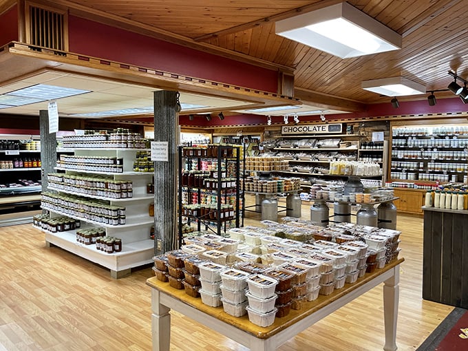 Beyond cheese lies a wonderland of complementary treasures. This corner of culinary paradise proves that Heini's understands the importance of the supporting cast.