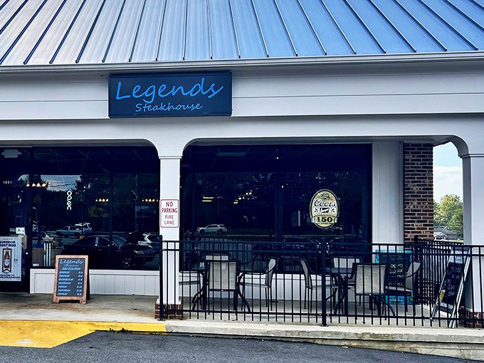 The storefront might be modest, but that blue sign promises something special. Like finding a Rolex in your grandfather's old fishing jacket.