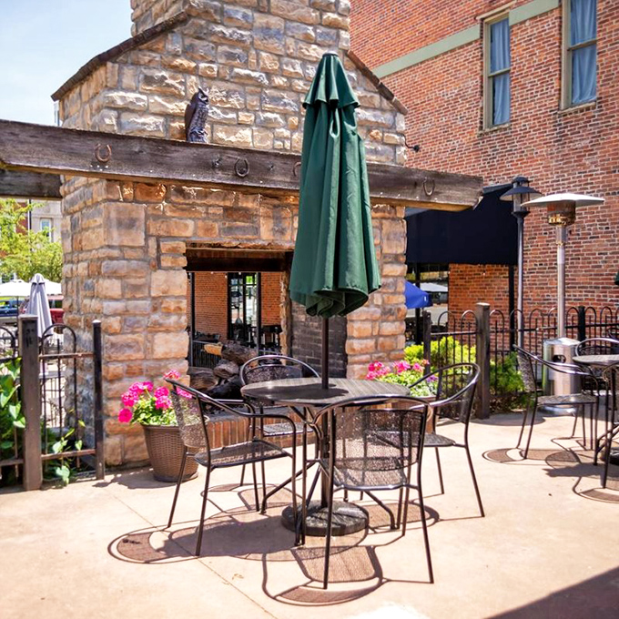 The outdoor patio&mdash;where summer afternoons stretch into evening and conversations flow as freely as the craft beer. Those flowers aren't just pretty; they're mood enhancers.