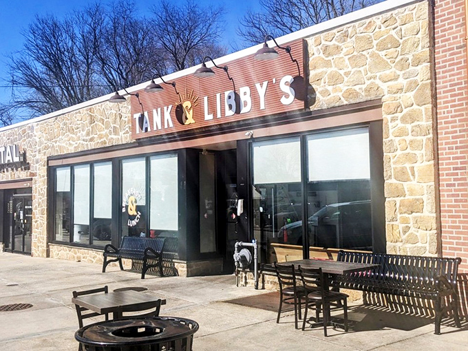 Outdoor seating for when the Pennsylvania weather decides to play nice &ndash; which is always a pleasant surprise.