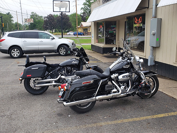 Even the motorcycles parked outside know where to find the good stuff &ndash; bikers have always been reliable scouts for exceptional BBQ.