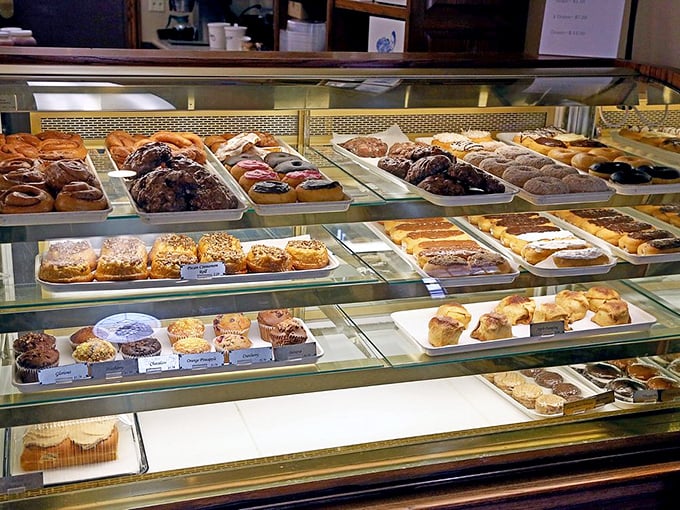 A bakery case so magnificent it should have its own security detail and velvet rope for the crowds it deserves.