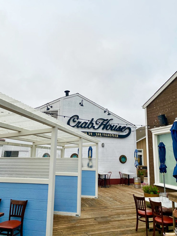 Waterfront patio dining where ocean breezes enhance every bite of this spectacular seafood experience perfectly.