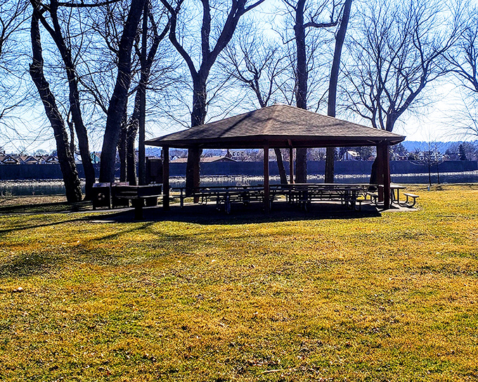The pavilion stands ready for memory-making &ndash; picnics, family reunions, or just catching your breath while contemplating life's bigger questions.