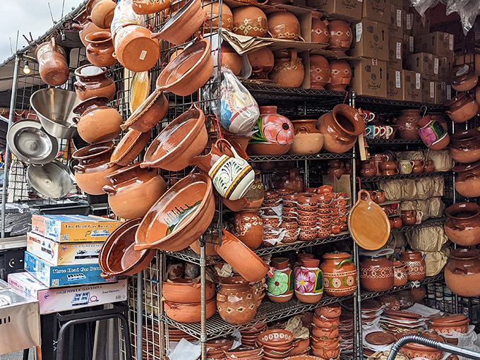 Clay cookware stacked like terracotta treasures promises to transform ordinary Tuesday dinners into abuela-approved feasts.
