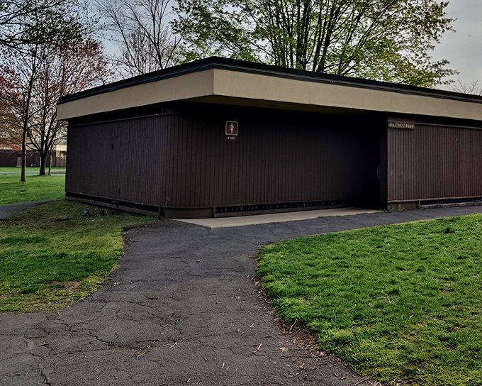 Even the facilities maintain that classic park architecture. Not exactly the Ritz, but when nature calls in nature, you'll appreciate its no-nonsense presence.