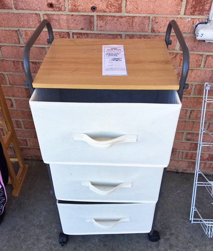 Storage solutions that won't break the bank. This rolling cart could organize your bathroom, craft supplies, or serve as the world's most practical bar cart.