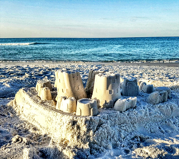 Temporary real estate on permanent display. These sandcastles might not last forever, but the memories of building them certainly will.