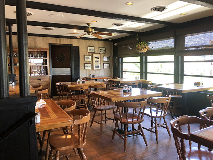 Wooden chairs that have supported generations of happy diners. If these tables could talk, they'd speak of countless "best meals ever."