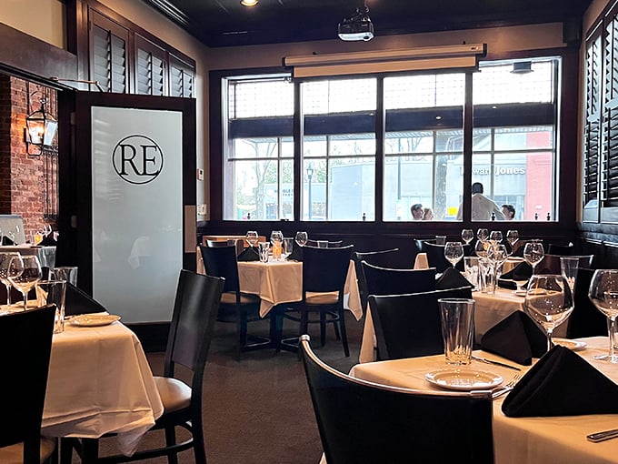 The dining room whispers "special occasion" while the comfortable seating says "stay awhile"&mdash;the restaurant equivalent of dressy jeans.