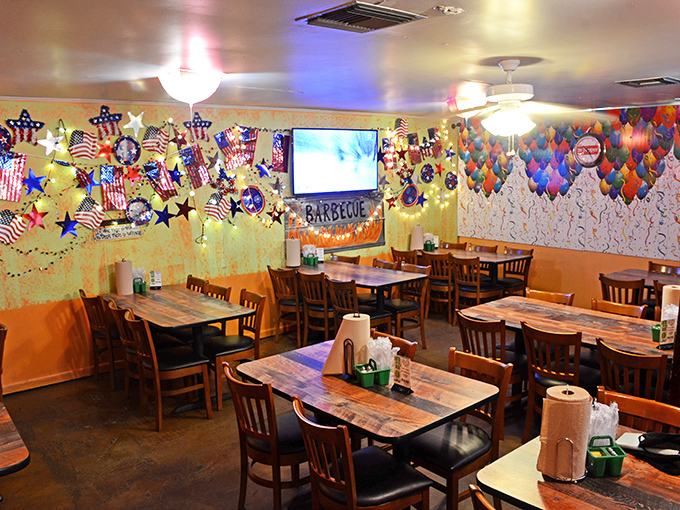 The dining room where strangers become temporary friends, united by the universal language of "mmm" and "pass the napkins."