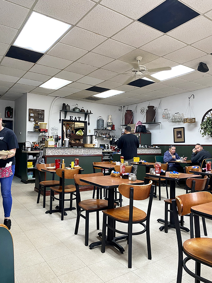 The dining room buzzes with conversation and clinking silverware – the soundtrack of a beloved local institution where everyone feels at home.