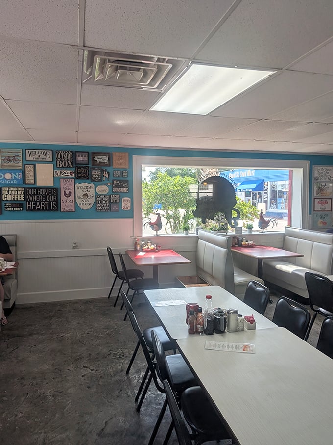 The dining room where strangers become neighbors and calories don't count if you're laughing between bites.