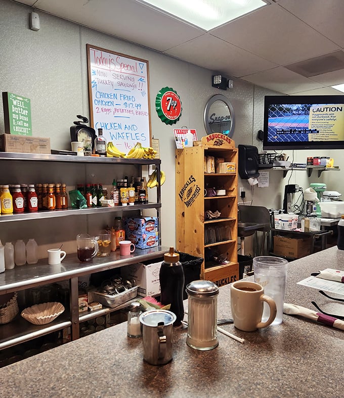 Behind the scenes magic where coffee is always brewing and daily specials are written with care and a touch of hometown pride.