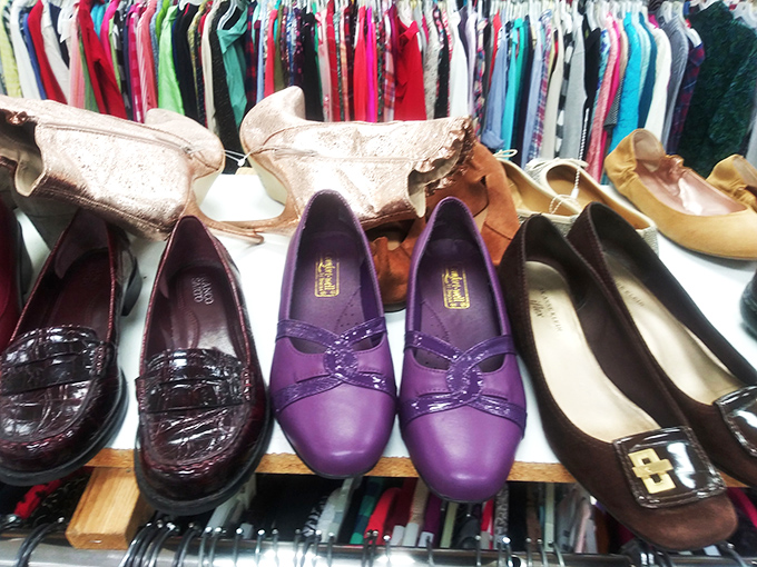 Shoe symphony in purple and gold. Each pair represents a road not taken&mdash;or your next favorite footwear find.