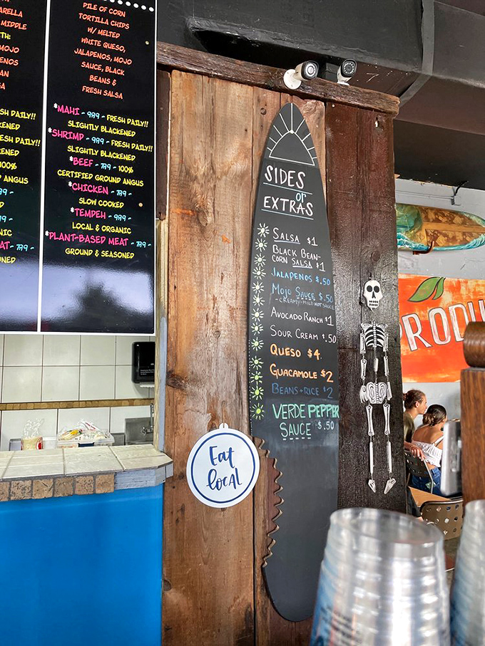 The sides menu reads like a supporting cast of flavor stars—each one capable of stealing the show if the tacos weren't so darn good.