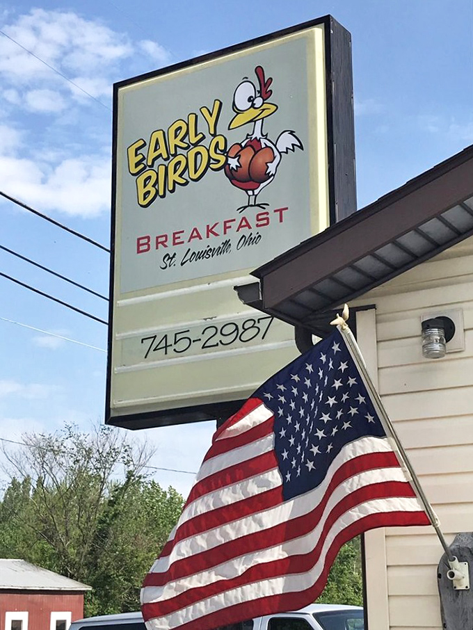 That American flag says it all &ndash; this is breakfast done the right way, with pride and patriotism.