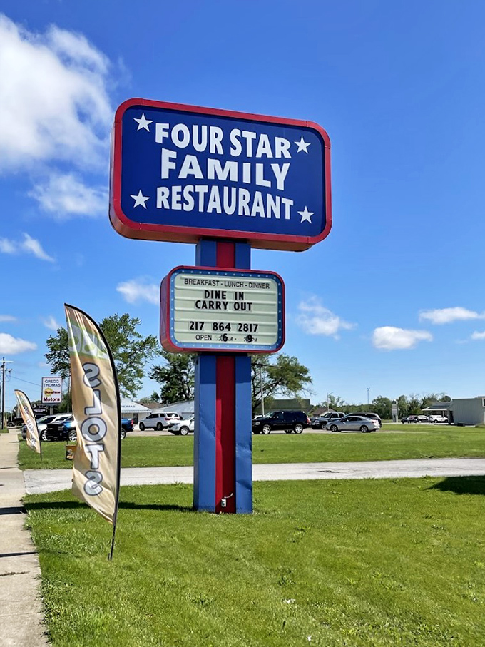 The sign promises three meals a day, but locals know it delivers something more valuable&mdash;consistency in an unpredictable world.