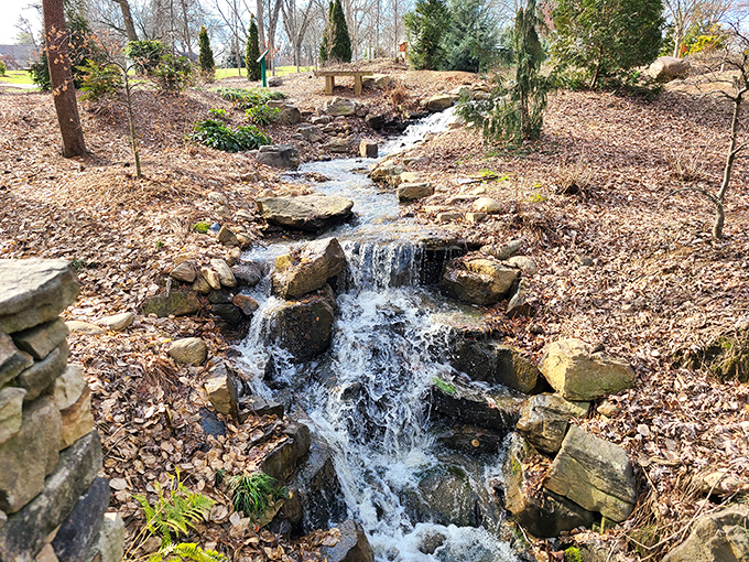 Water cascades down this natural staircase of stone, creating a soundtrack that expensive meditation apps try desperately to replicate.