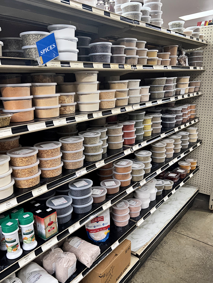 Spice world that would make the Spice Girls proud. These containers hold the secret weapons of home cooks who "just throw things together" and somehow create magic.