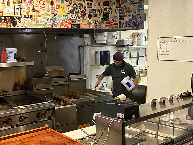 Behind every great seafood joint is a hardworking crew. The magic happens in this kitchen, where simplicity and skill transform fresh catch into feasts.