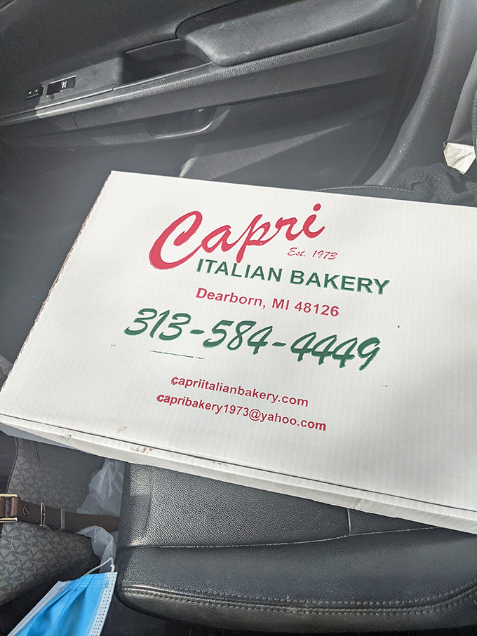 The bakery box&mdash;a simple cardboard vessel carrying precious cargo that transforms your car into an aromatic Italian paradise during the drive home.