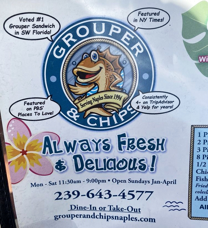 "Voted #1 Grouper Sandwich in SW Florida" isn't just a claim&mdash;it's a promise delivered daily from 11:30am to 9:00pm. The New York Times noticed too.