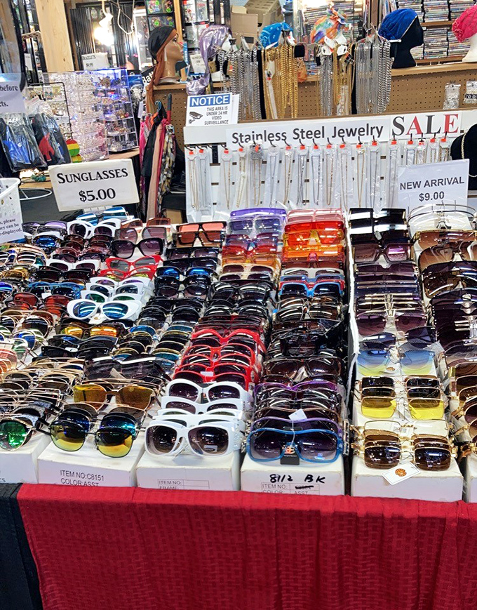 Sunglasses as far as the eye can see&mdash;which is pretty far when you're not squinting into the Delaware sunshine.