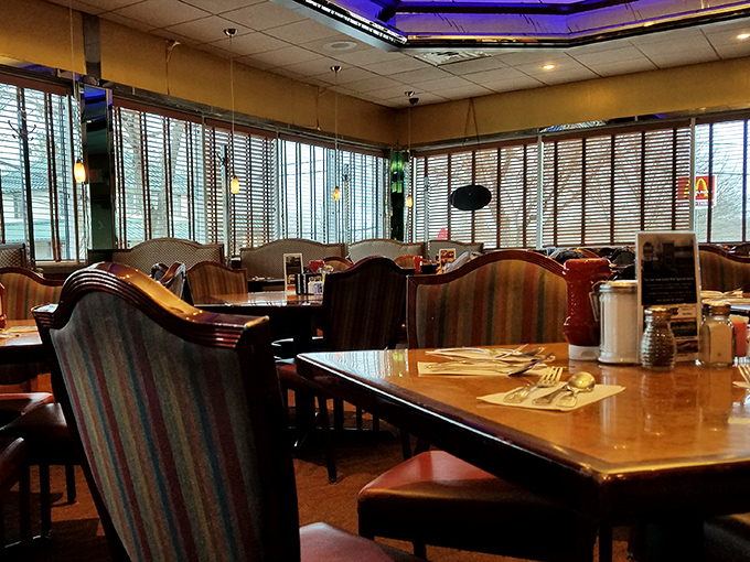 Spacious table seating accommodates everything from intimate meals to larger family celebrations in comfortable style surroundings.