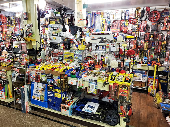 Tool paradise or hardware hoarder's dream? This booth has enough gadgets to fix anything from a leaky faucet to a full-blown midlife crisis.