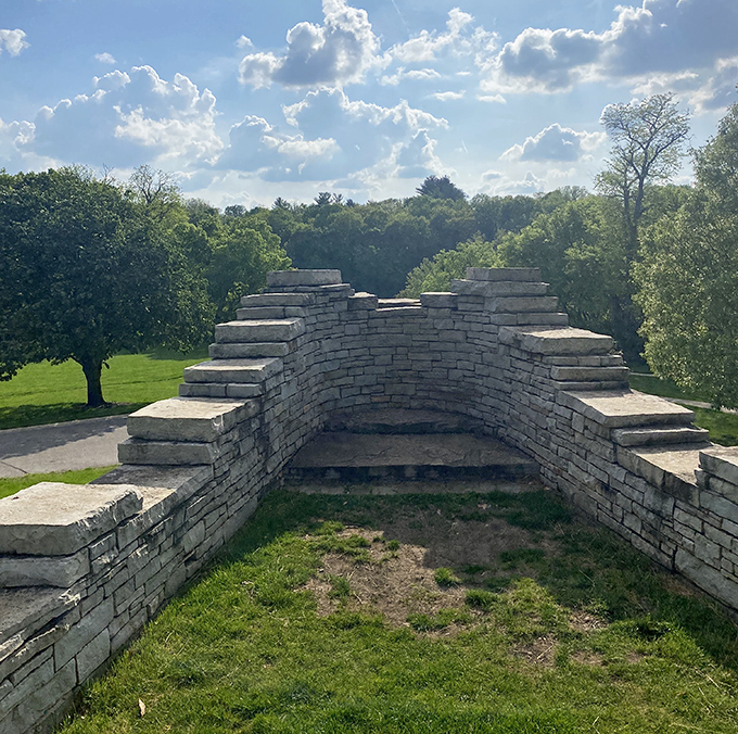 This limestone structure isn't just a monument—it's an architectural invitation to contemplate history while getting your steps in.