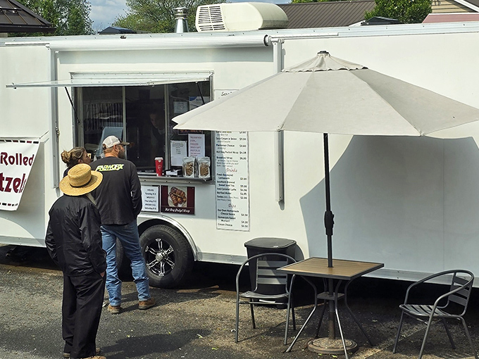 Even the Amish food truck game is strong. The line of patient customers suggests these pretzels are worth both the wait and the carbs.