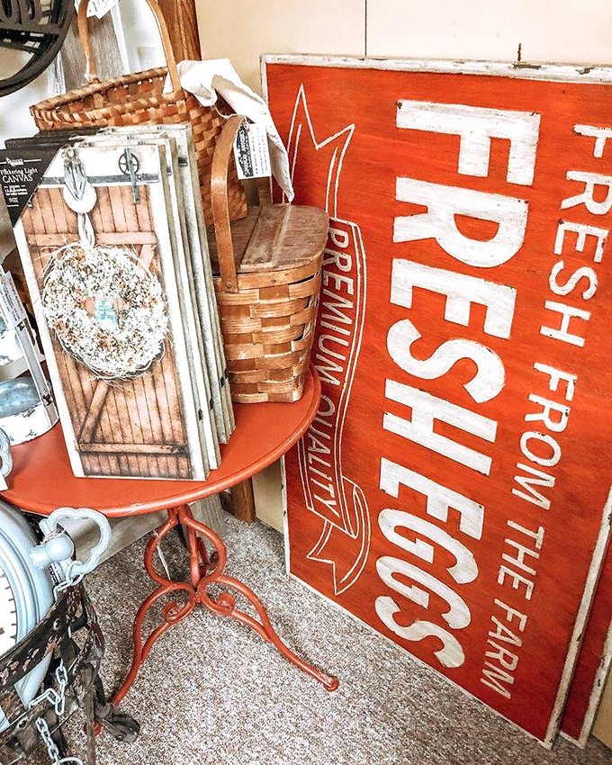 This vintage sign promises premium quality from an era when advertising had character. 
