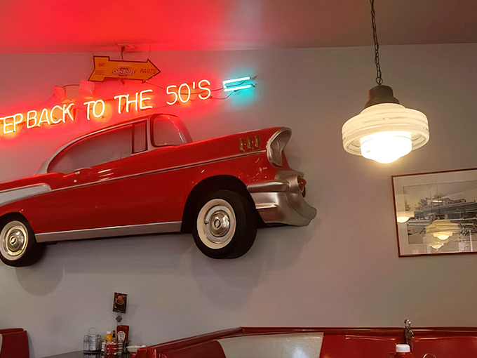 "Step Back to the 50's" isn't just a neon sign&mdash;it's a promise this restaurant delivers with every bite.
