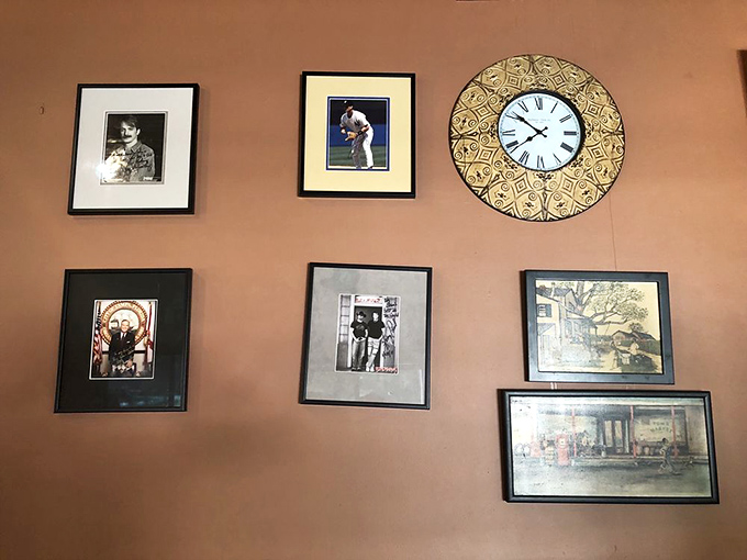 Wall decorations that celebrate local history and culture, creating an atmosphere where every meal feels like a homecoming.