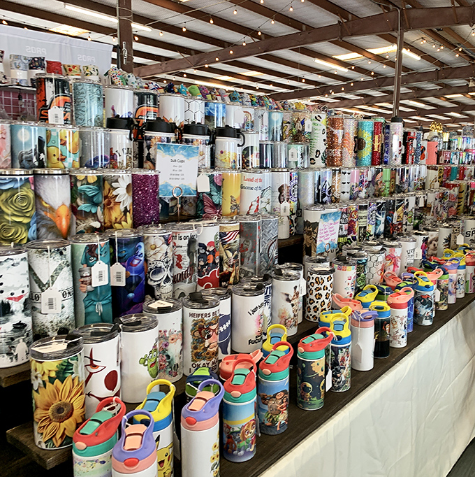 Hydration stations keep shoppers refreshed during their epic treasure-hunting adventures across these sprawling vendor grounds.